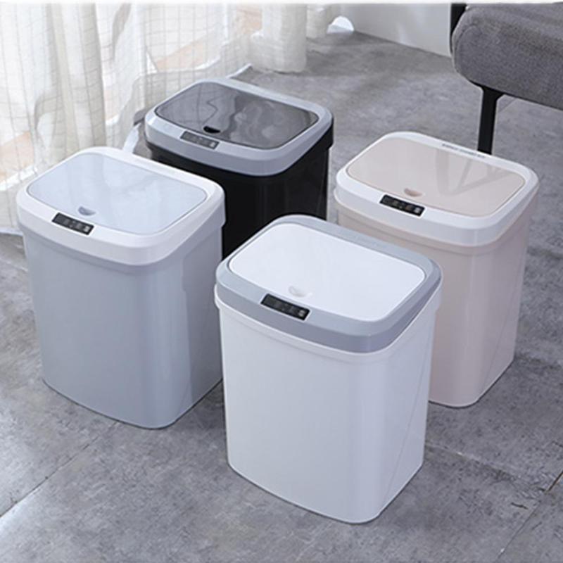 Electric Smart Trash Can Usb Charged Intelligent Induction Waste Bins ...