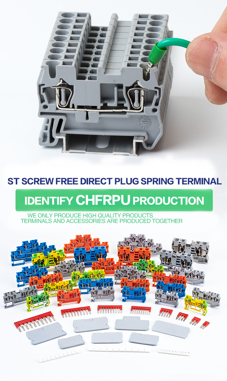 Din Rail Spring Connection Terminal Block - Chfrpu Manufacturer St2.5 ...