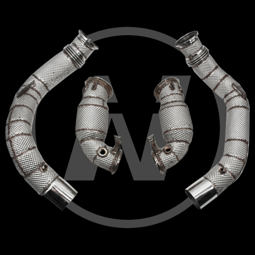 Bmw X7/x7m 4.4tt V8 2019-2023 스테인리스 스틸 304 자동차 배기 시스템 고양이없는 다운 파이프 용 배기 ...