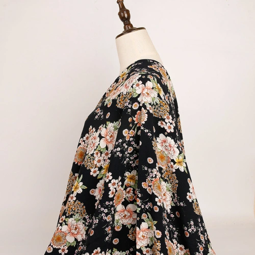 Wholesale 100% rayon printed korean moss crepe fabric China Manufacturer