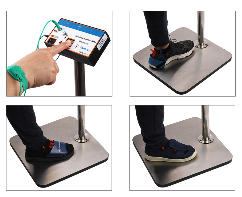 Esd Double Feet Human Body Comprehensive Tester With Antistatic Wrist ...