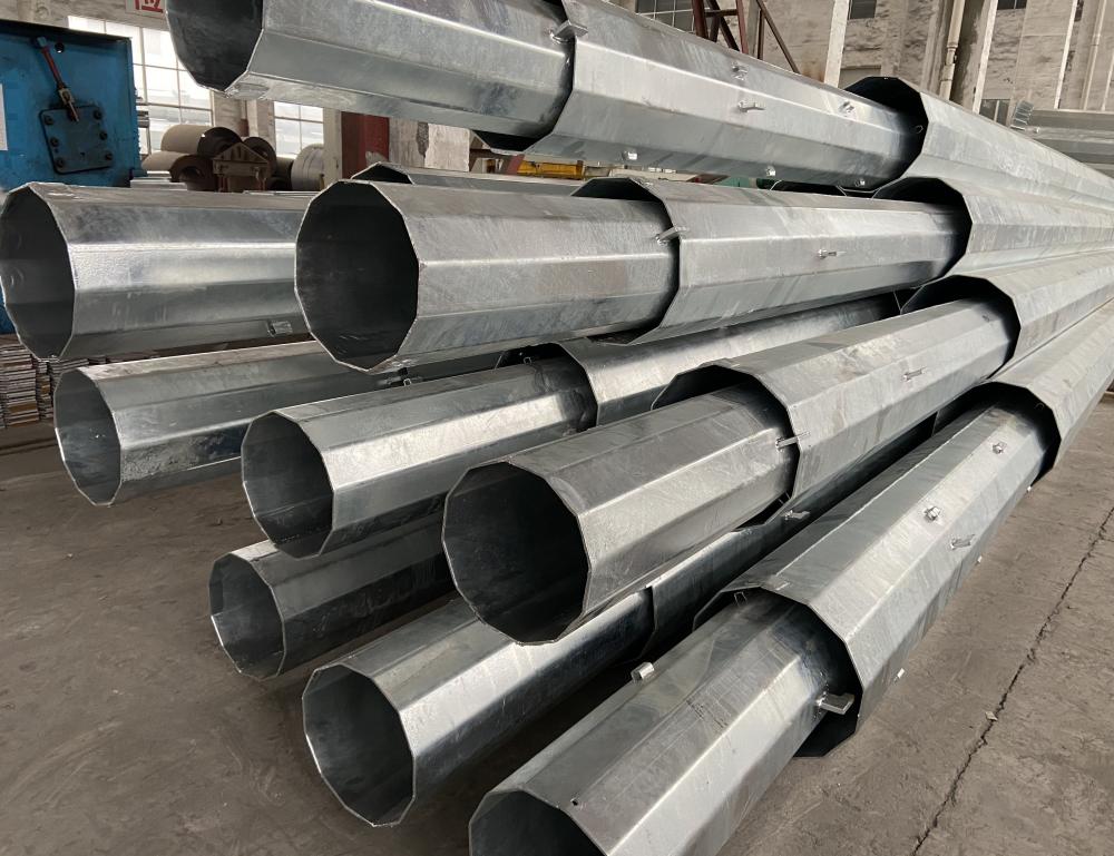 15kv 35kv 69kv Polygonal Galvanized Steel Pole, High Quality 15kv 35kv ...