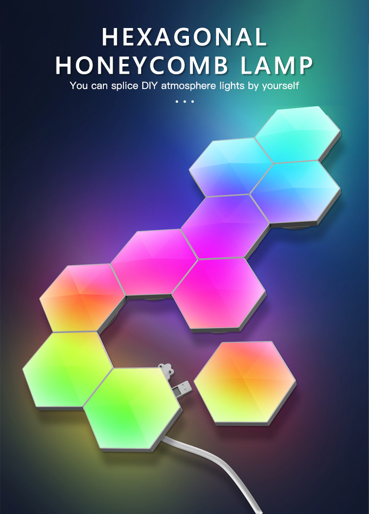 Diy Rgb Honeycomb Led Wall Lights: Modular Touch Quantum Night Light ...