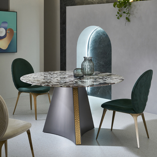 Minimalist Beige Marble Dining Table, High Quality Minimalist Beige ...