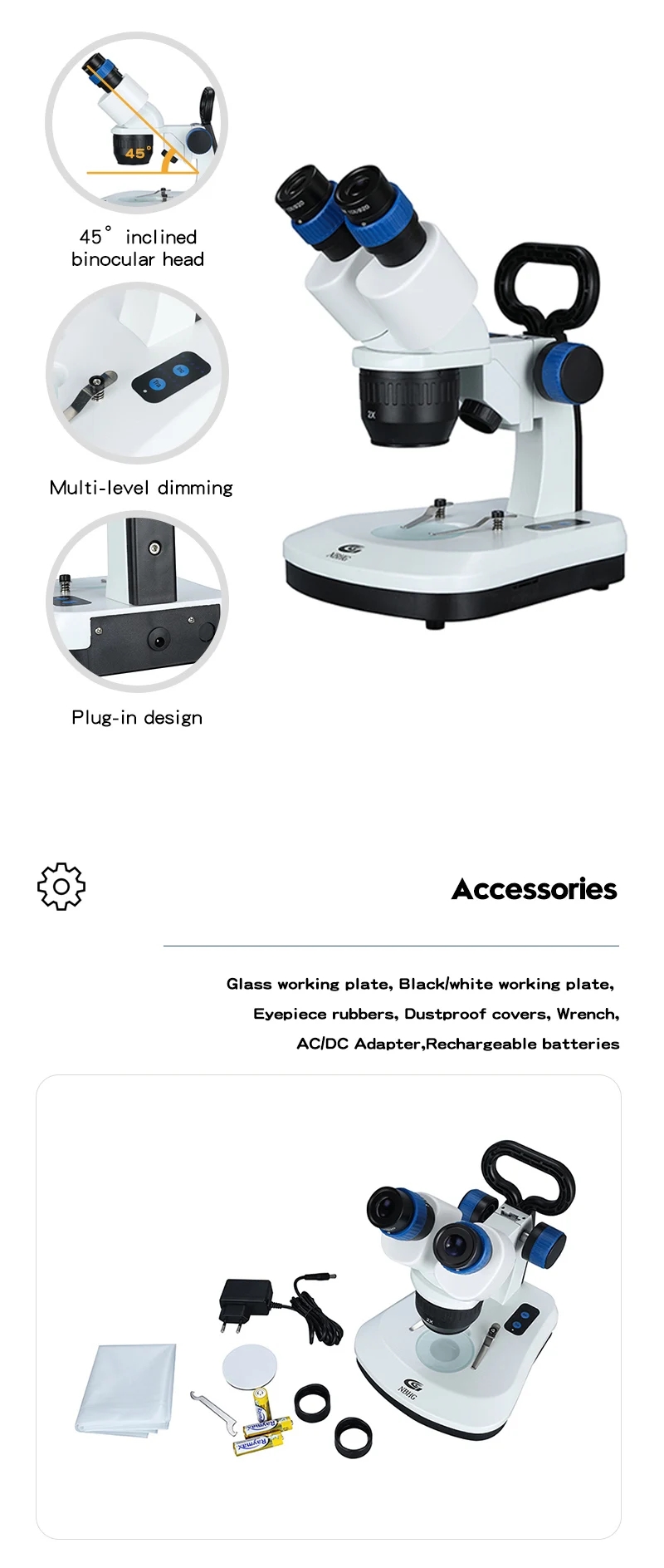 Binocular Microscope Wf10x/20mm Stereo Zoom Microscope, High Quality Binocular Microscope Wf10x ...
