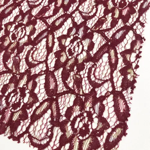 Red Wine Lace Knietting Fabrc, High Quality Red Wine Lace Knietting ...