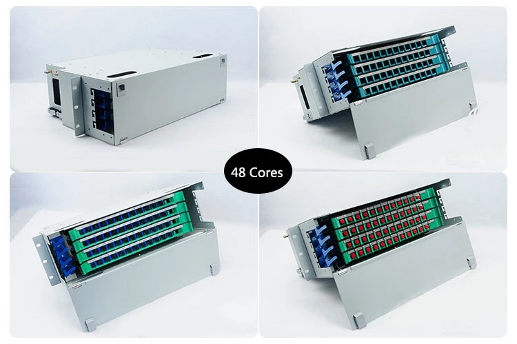 48 Port Fiber Optic Patch Panel Ftth Odf Box Rack Mount, High Quality ...