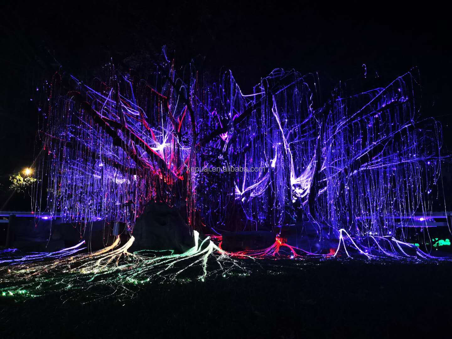 Colorful Waterfall Avatar Trees With Fiber Optic Lighting For Christmas ...