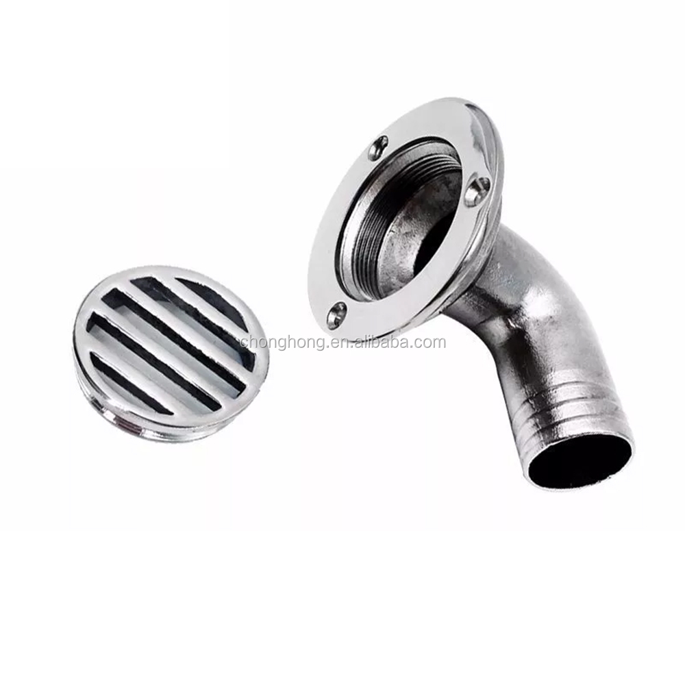 Marine-grade 90 Degree Cockpit Scuppers: 316 Stainless Steel Boat Deck ...