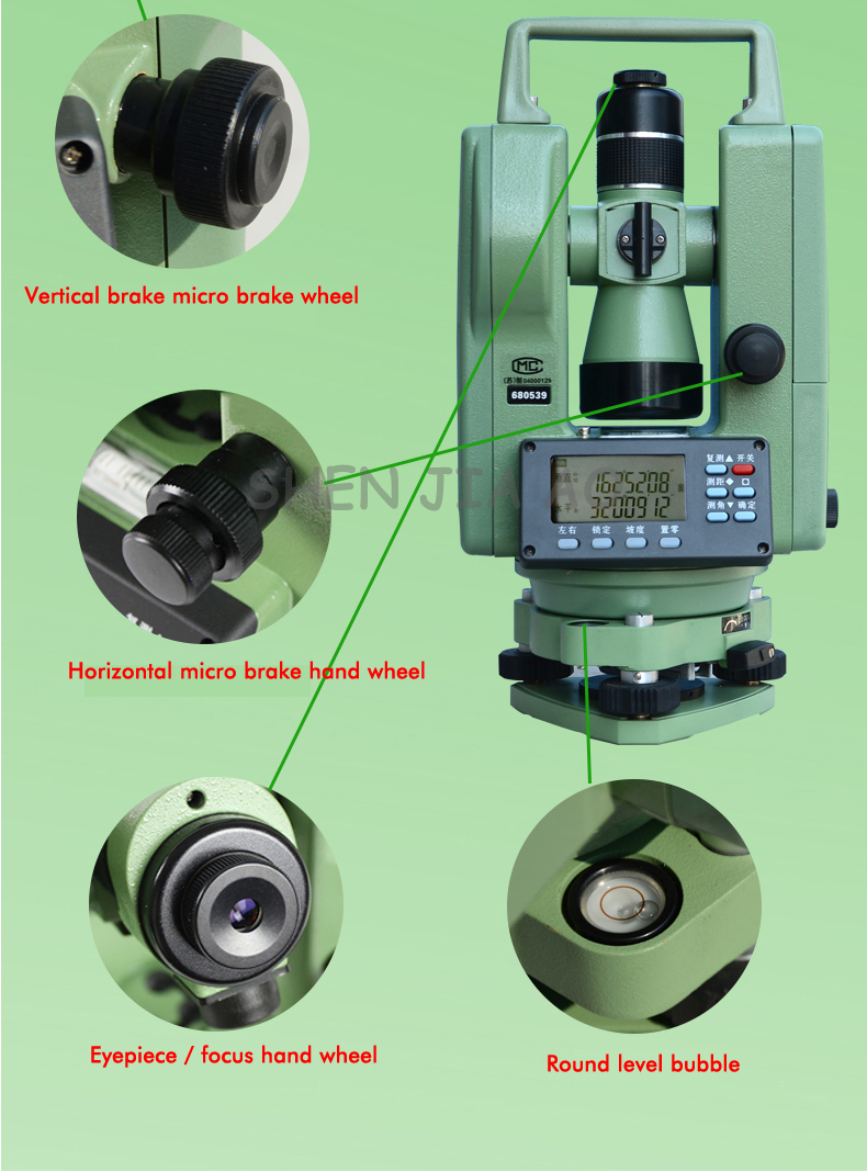 Electronic Laser Theodolite De2a Laser Theodolite Equipment For ...