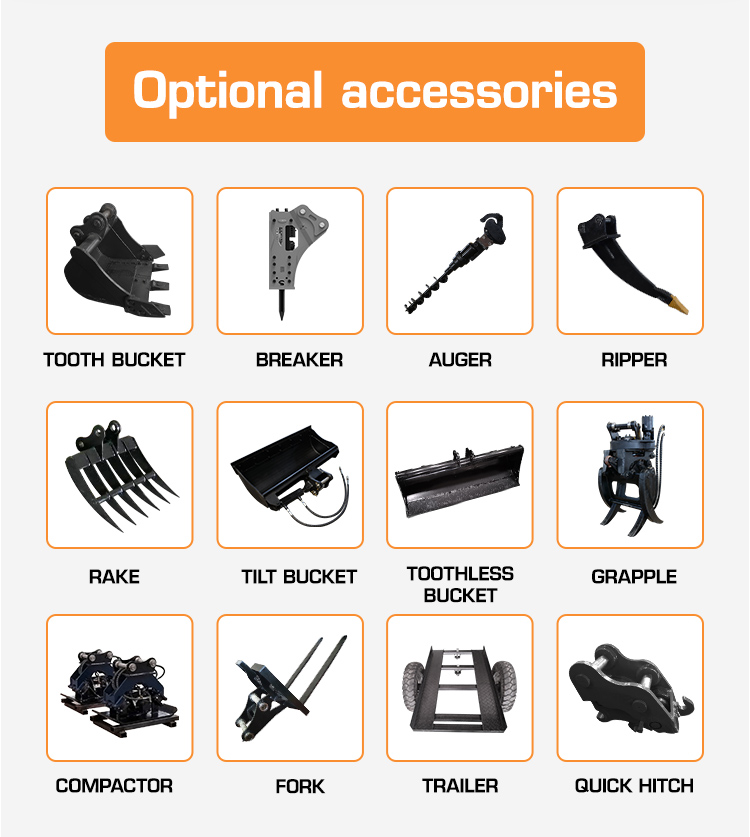 Kubota Mini Excavator With Attachments - 1 Ton Excavator For Sale, High ...