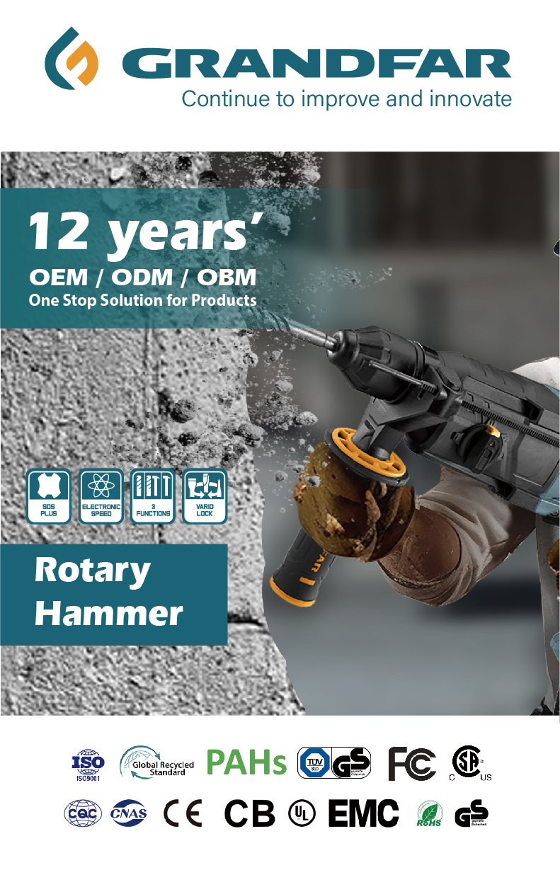 Grandfar 900w 30mm Function Rotary Hammer Portable Impact Power Tool ...