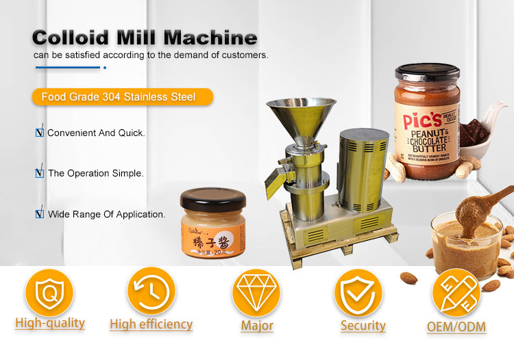 50kg Capacity Peanut Butter & Cacao Colloid Mill For Cosmetics And Food ...