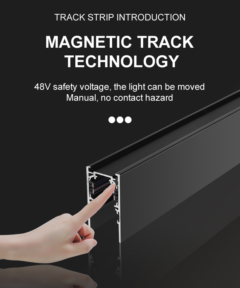 Popular 48v Led Magnetic Track System With 28w Cob Spot Light For ...