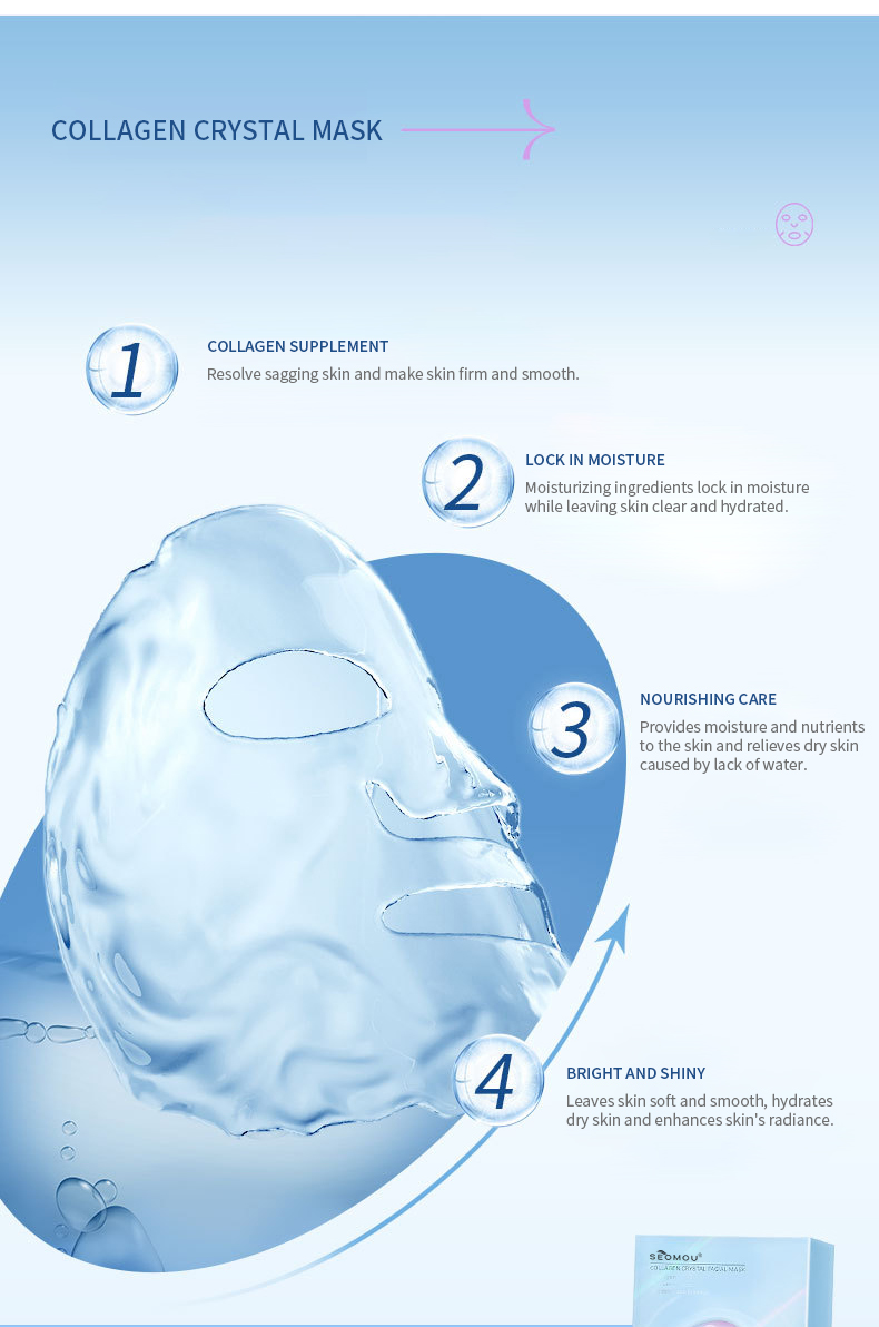 Seomou Wholesale: Korean Whitening Collagen Face Masks - Pure Bio ...