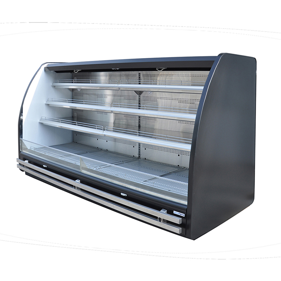 3750mm Semi-vertical Meat Display Showcase, High Quality 3750mm Semi ...