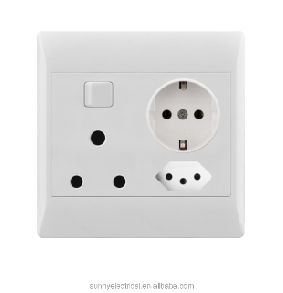 South Africa Standard Electrical Switch Socket 1 Lever 3 Brazil Socket ...