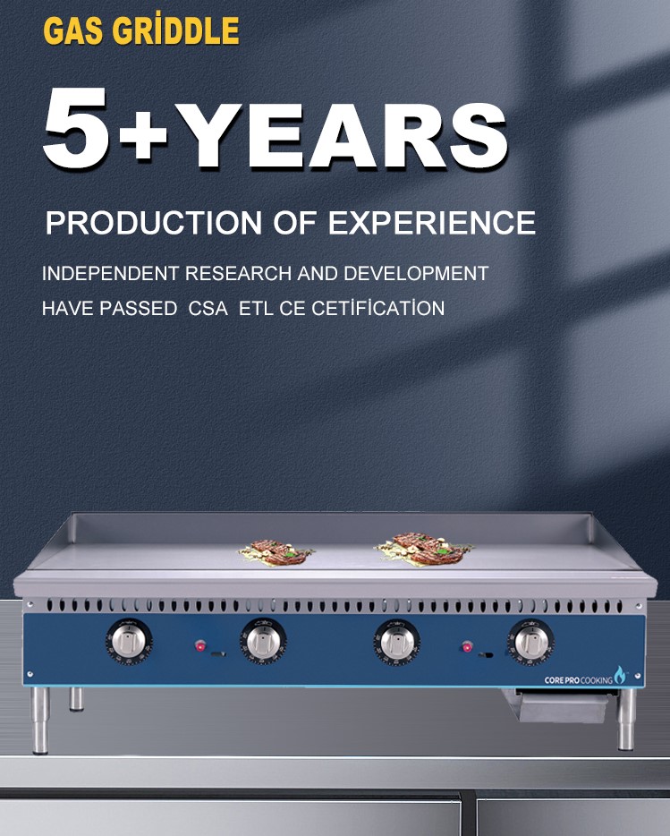 36 Inch Gas Griddle With Flat Plate And Thermostat, High Quality 36 ...