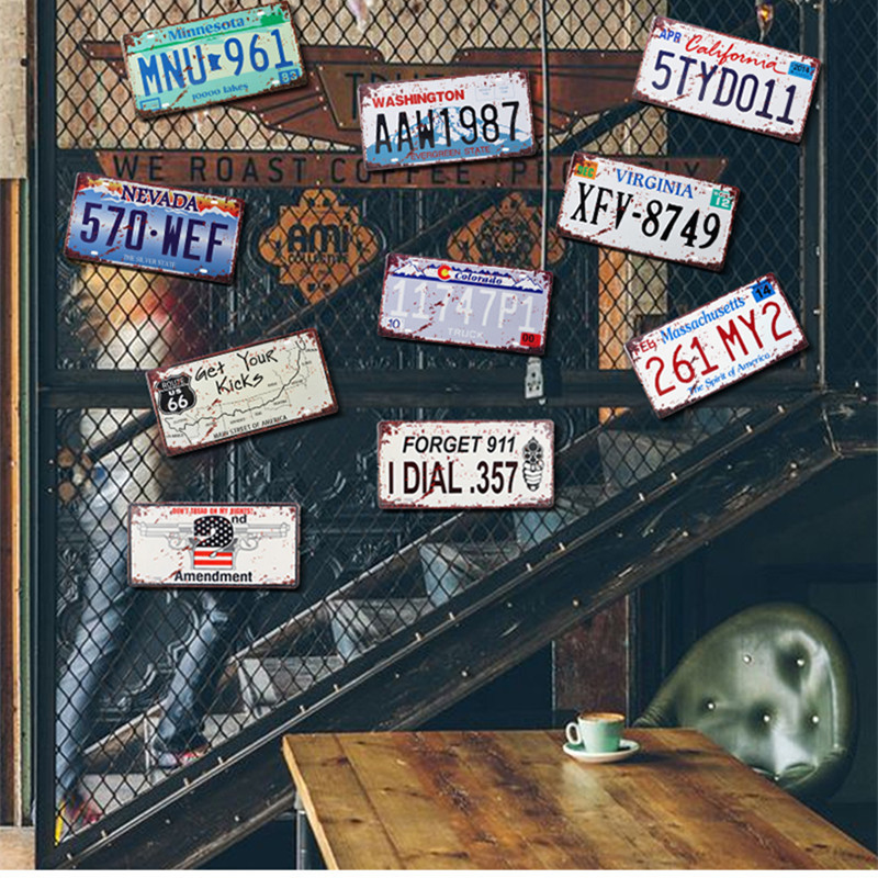 Wholesale Custom Metal Aluminum Vintage License Plates Retro Car Number ...