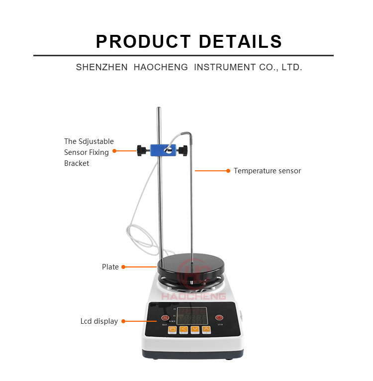 Magnetic Hotplate Stirrer For Lab Use - Round Ceramic Plate 50ml-15l ...