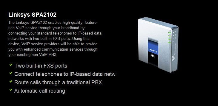 Wholesale Linksys Spa2102 Analog Telephone Adapter With Router, High ...