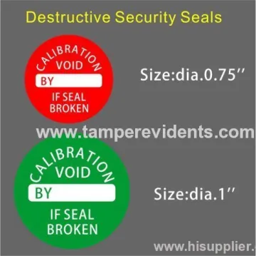 Custom Destructive Calibration Labels,tamper Evident Qc Security Seals ...