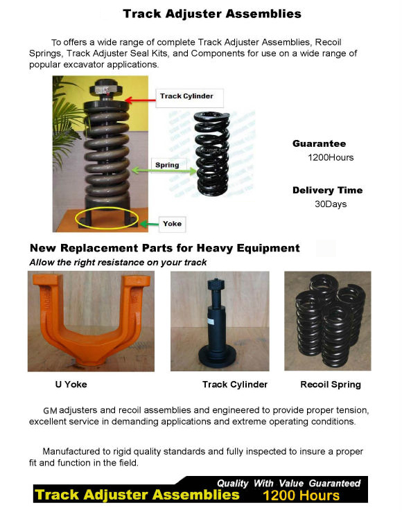 Excavator Track Tensioner And Adjuster Assemblies, High Quality ...