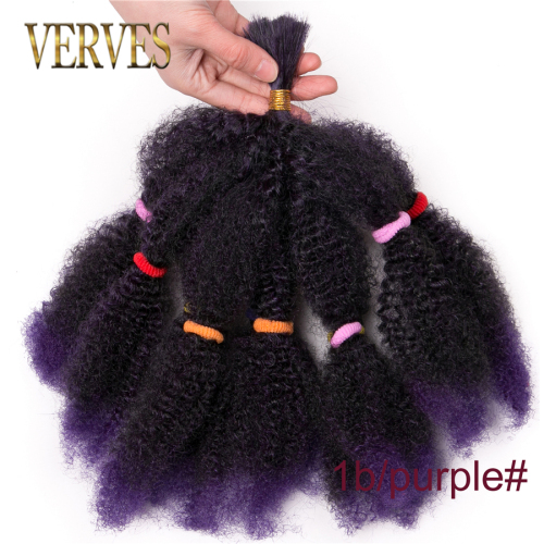 Afro Kinky Bulk Braids Bundle Marley Culry Crochet Braids Hair ...