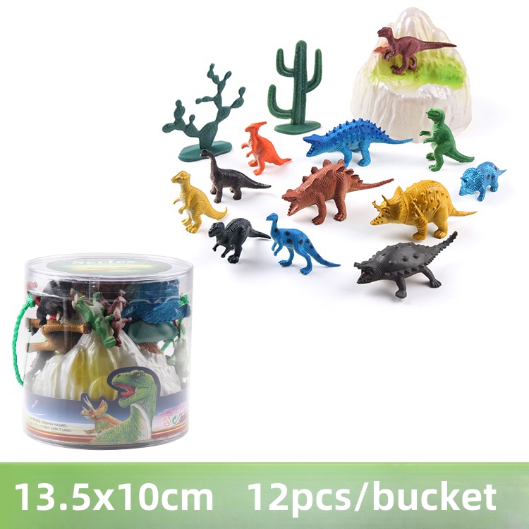 Dinosaur Models Collection: Life-like Brown & Green Plastic Dinosaurs ...