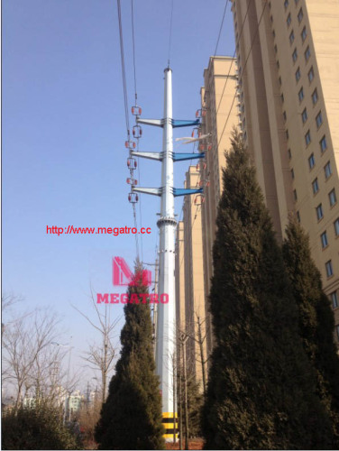 35kv Double Circuit Distribution Pole, High Quality 35kv Double Circuit ...