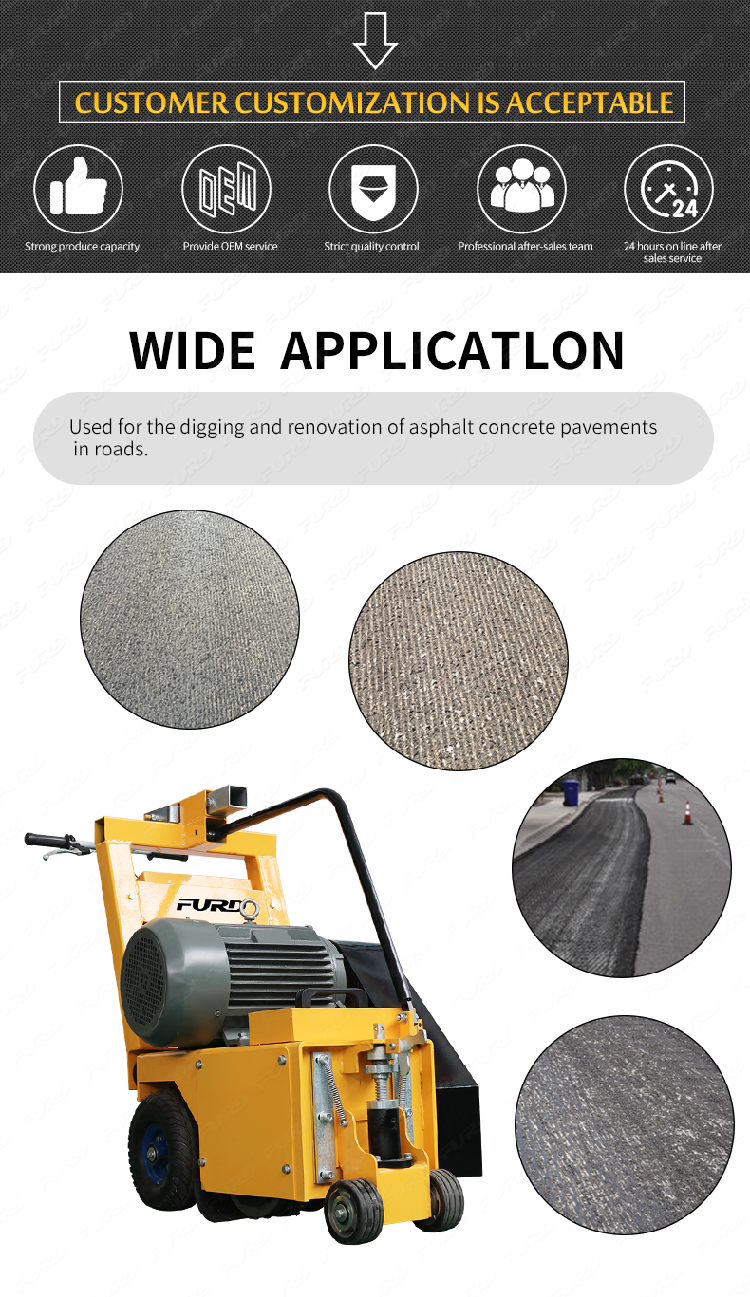 High Efficiency 250 Mm Concrete Asphalt Scarifying Machine, High ...