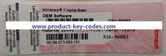 Microsoft Windows Product Key Sticker For Win 7 Home Premiu, High ...