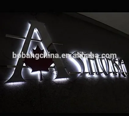 Stainless Steel Channel Letter, Backlit Letter Box Sign, Lighting ...
