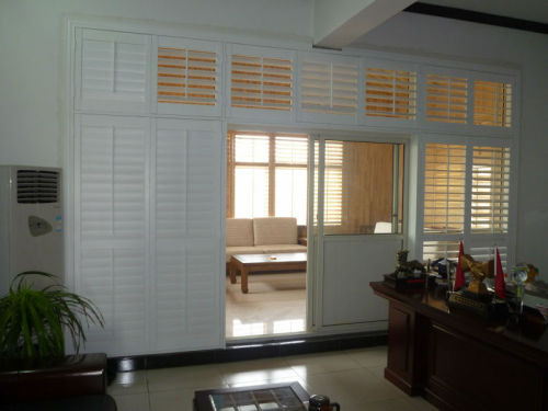 Sliding Paulownia Wooden Shutter, High Quality Sliding Paulownia Wooden ...
