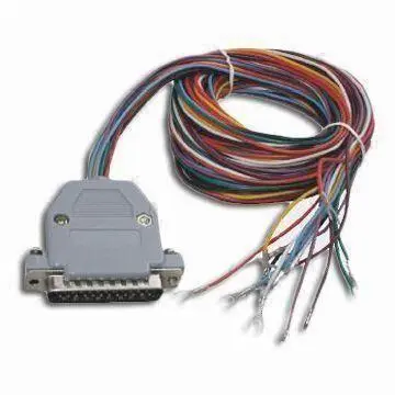 D/d-sub Cable Assembly, 15 X 0.12 Bare Copper Conductor, 8 Color Wires ...