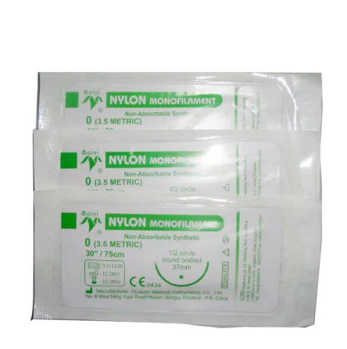 Nylon Surgical Sutures With Needle For Hospital, High Quality Nylon ...