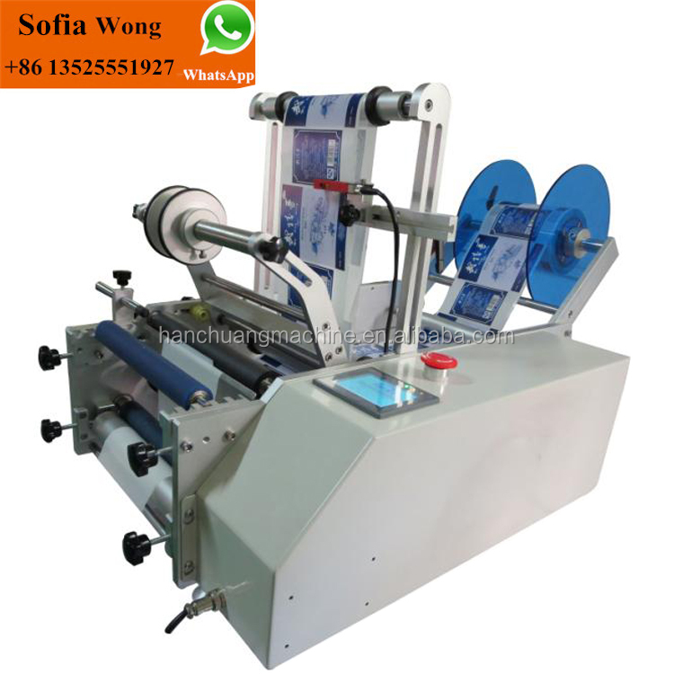 Semi-automatic Square Bottle Roll Stickers Labeling Machine, High ...