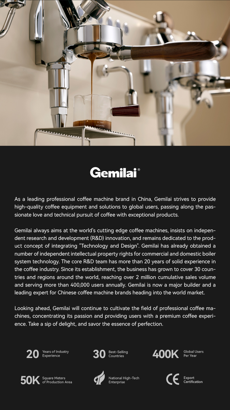 Commercial Dual Boiler Coffee Maker - Gemilai G3111 Espresso Machine ...