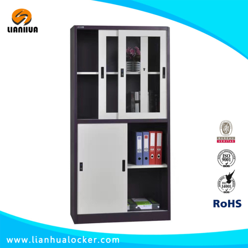 5 Layer Sliding Door Steel Cupboard Glass Door Metal Cupboard, High ...