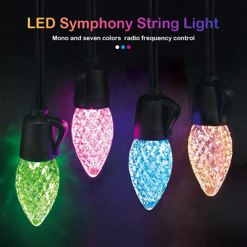 C35 Crystal Led Patio Party String Light Outdoor คุณภาพสูง C35 Crystal ...