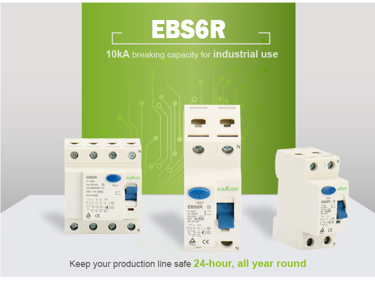 High Quality Ebs6r Rccb Earth Leakage Circuit Breaker - 2 Pole, 4 Pole ...