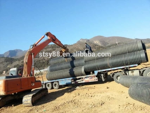 Sn8 Pe Corrugated Pipe / Culvert Pipe / Corrugated Drainage Waste Pipe ...