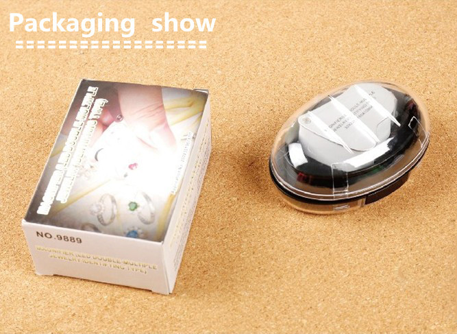 30x 60x Double-multiple Magnifying Glass: Led Illuminated Jewelry ...