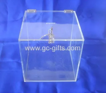 Clear Acrylic Contribution Boxes , High Quality Clear Acrylic ...