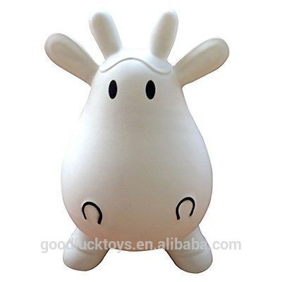 White Cow Bouncer With Hand Pump, Inflatable Space Hopper, Ride-on ...