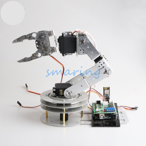 6dof Mechanical Robot Arm 360 Degree Rotating Base Manipulator With Claw Clamp Mg996r Wifi ...