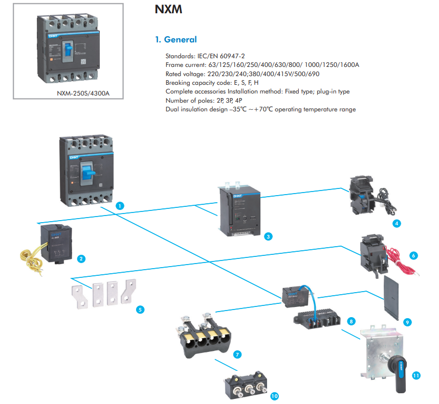 Chint Ac Mccb Circuit Breakers 2p To 4p 125a To 800a, High Quality ...