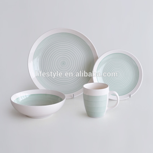 16pcs Ceramic Dinner Set, Stoneware With Handpainting, 16pcs Dinnerware, High Quality 16pcs ...