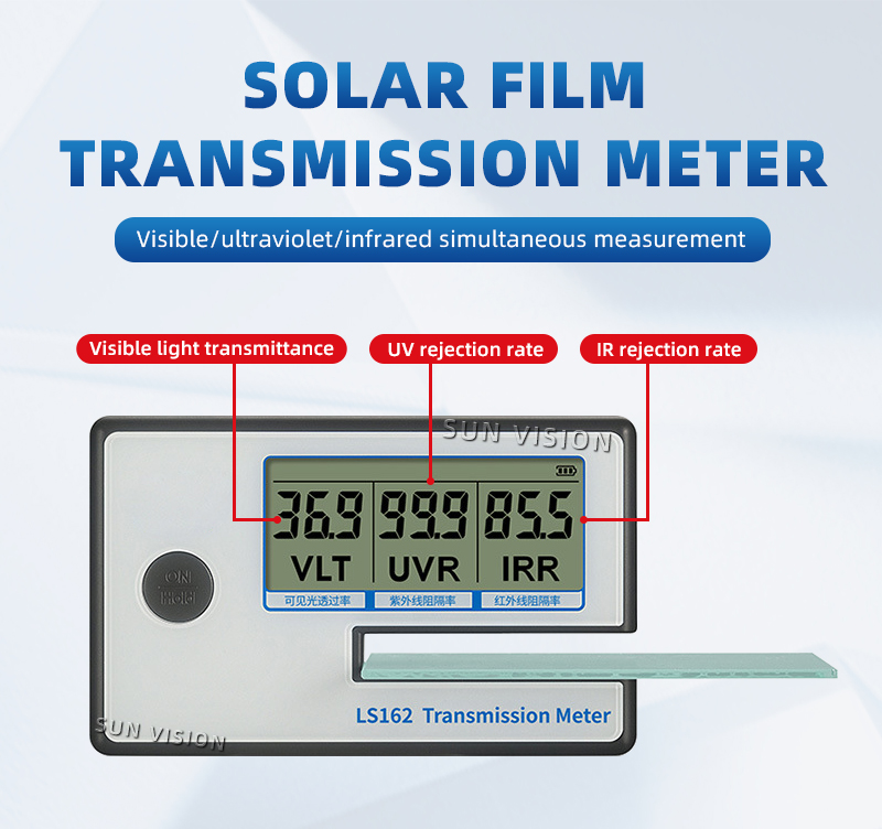 Uv Ir Rejection Transmission Meter For Filmed Glass With Visible Light ...