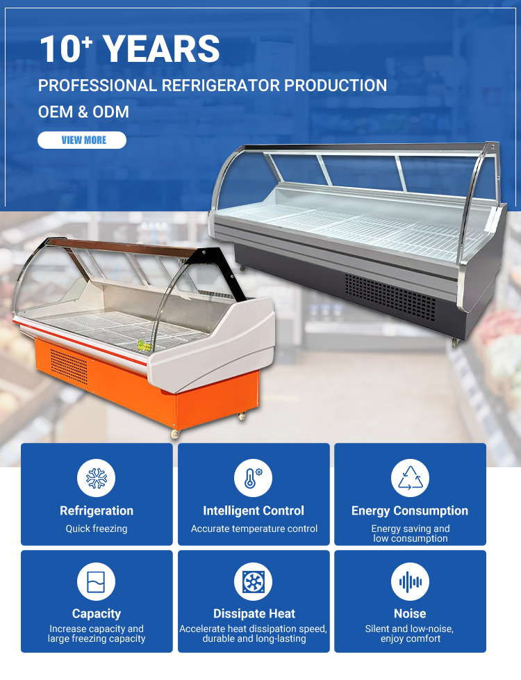 Single-temperature Sliding Door Butchery Meat Fridge For Supermarket ...